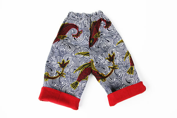 Baby and Toddler Reversible Pants "Underwater Exploration" | PIKKU TAKKI