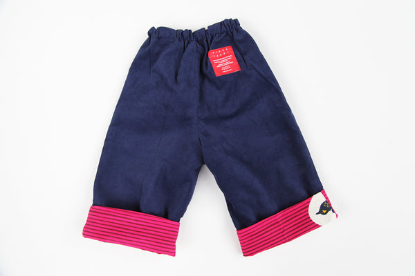 Baby and Toddler Reversible Pants "Birds Flying High, Pink" | PIKKU TAKKI